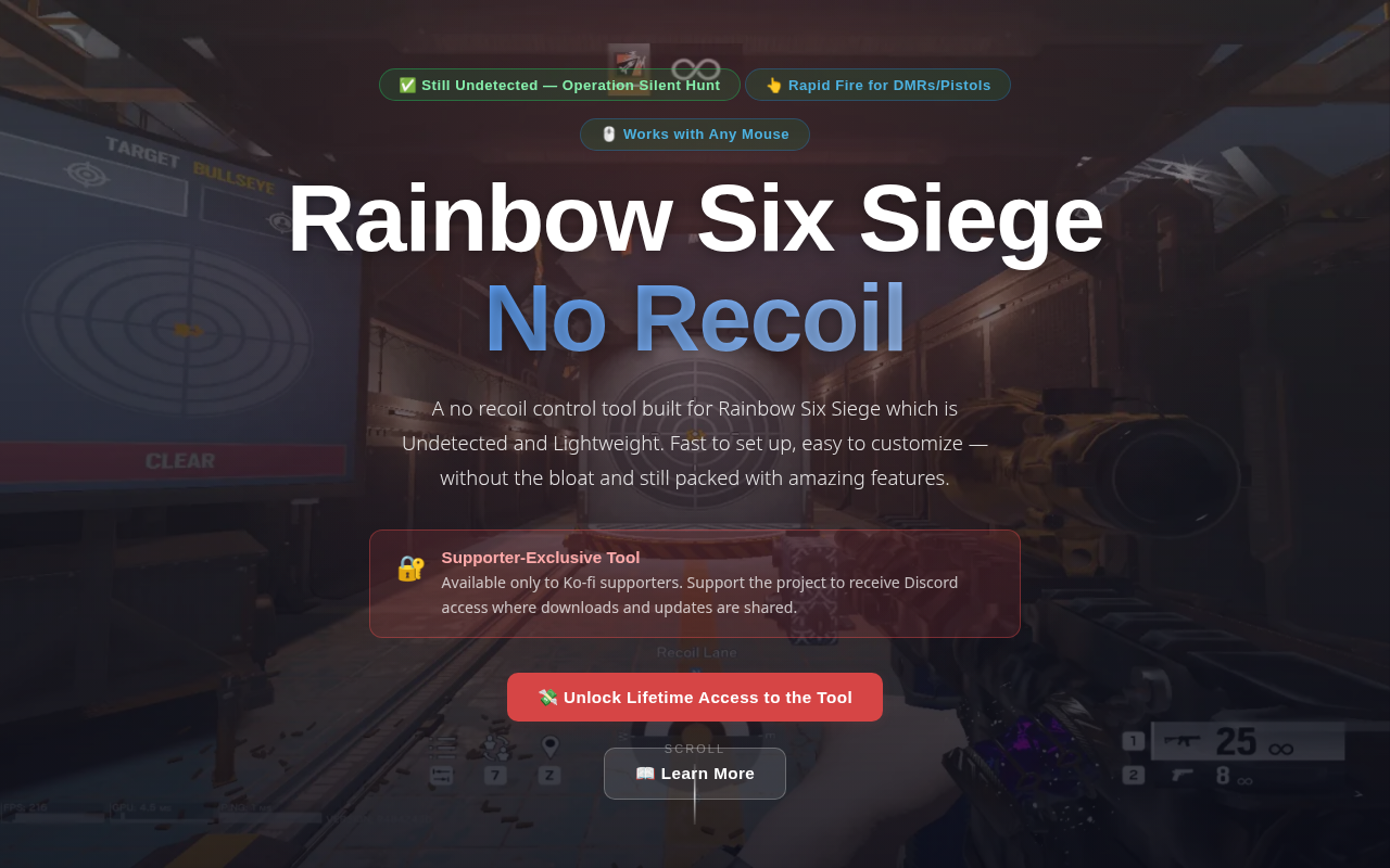 R6 No Recoil Cheat – Rainbow Six Siege No Recoil Tool
